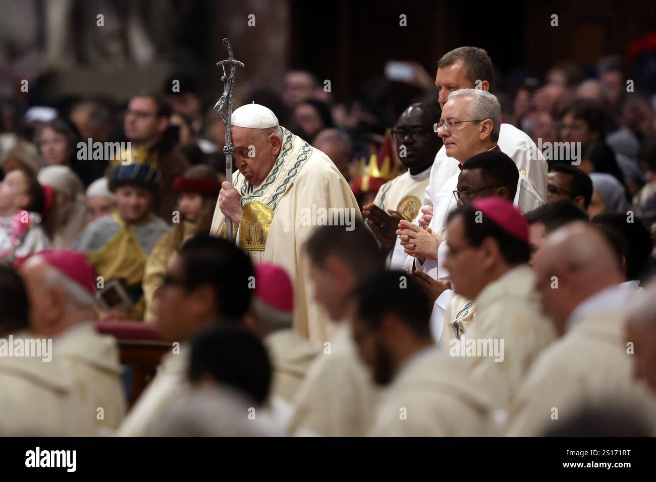 Vatican City, Italy 01.01.2025 : Pope Francis celebrates Holy Mass on ...
