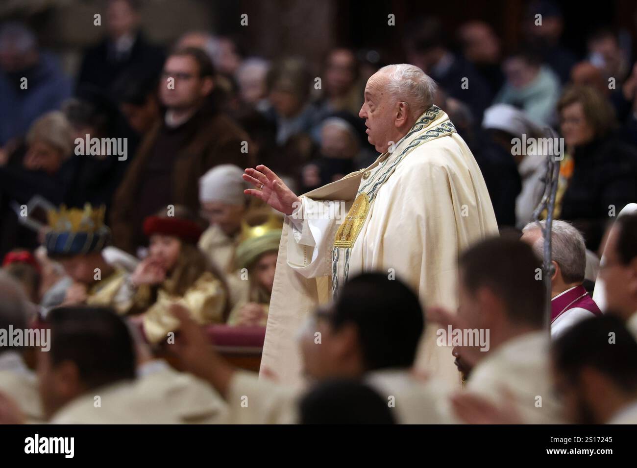 Vatican City, Italy 01.01.2025 : Pope Francis celebrates Holy Mass on ...