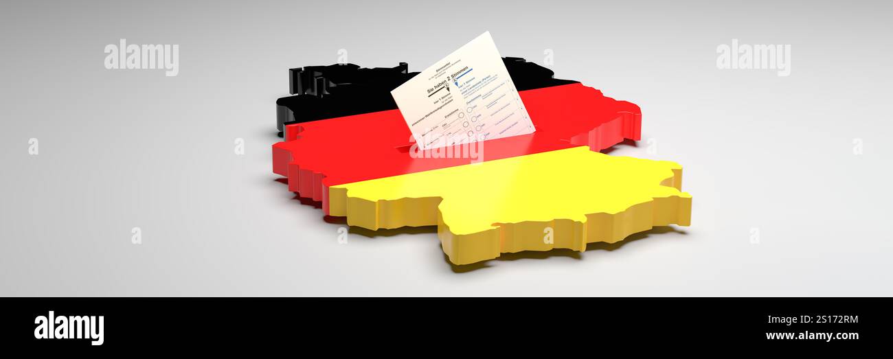 Elections in Germany. A sample ballot paper for the election to the ...