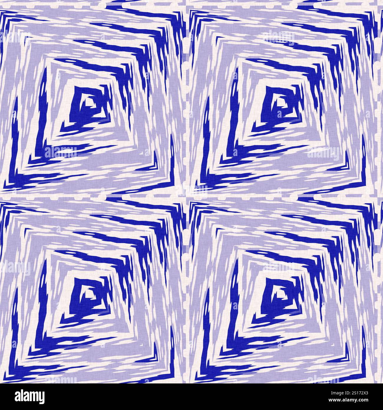 Geometric indigo shape seamless pattern. Irregular hand drawn batik ...