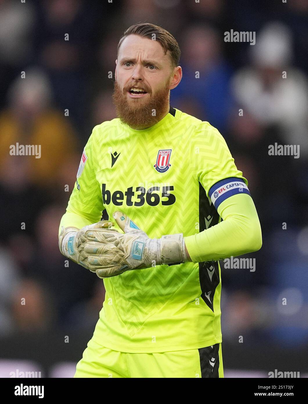 Stoke City goalkeeper Viktor Johansson during the Sky Bet Championship ...