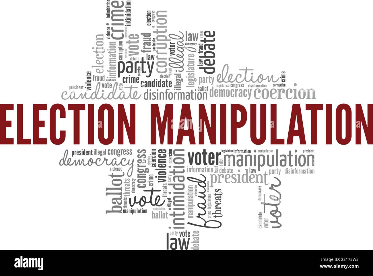 Election Manipulation word cloud conceptual design isolated on white ...