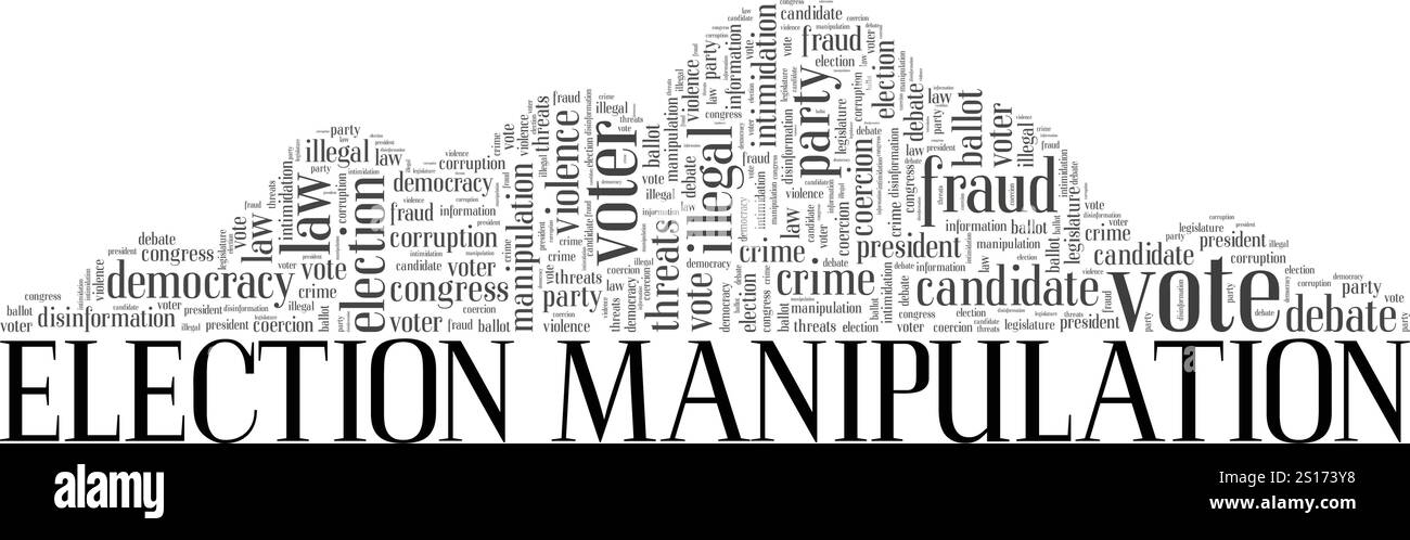 Election Manipulation word cloud conceptual design isolated on white ...