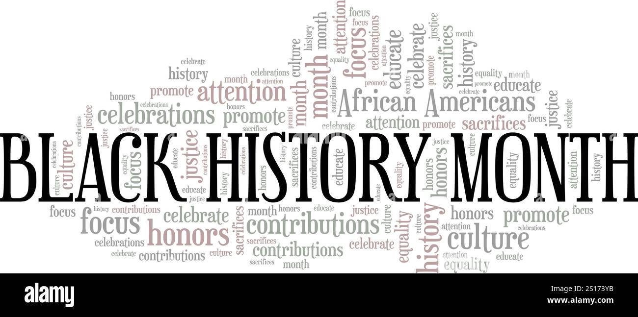Black History Month word cloud conceptual design isolated on white background Stock Vector Image ...