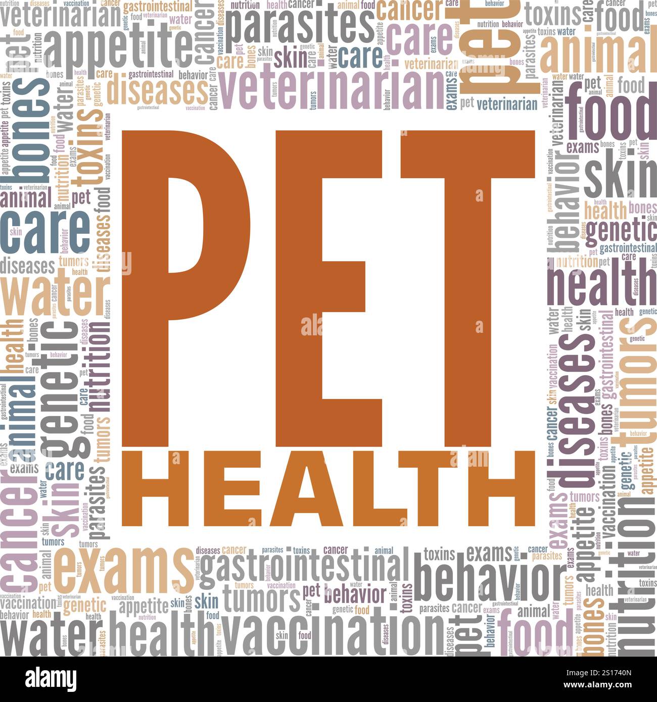 Pet Health word cloud conceptual design isolated on white background ...