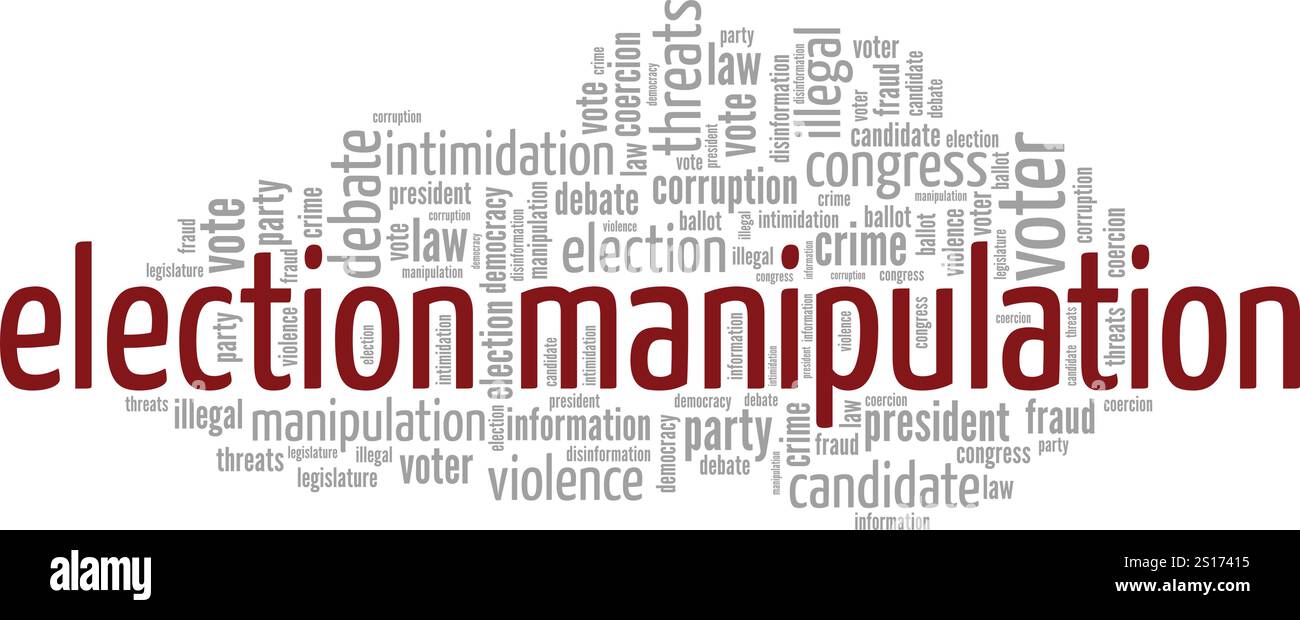 Election Manipulation word cloud conceptual design isolated on white ...