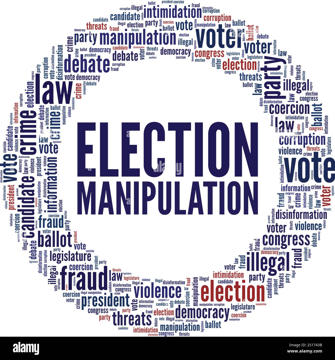 Election Manipulation word cloud conceptual design isolated on white ...