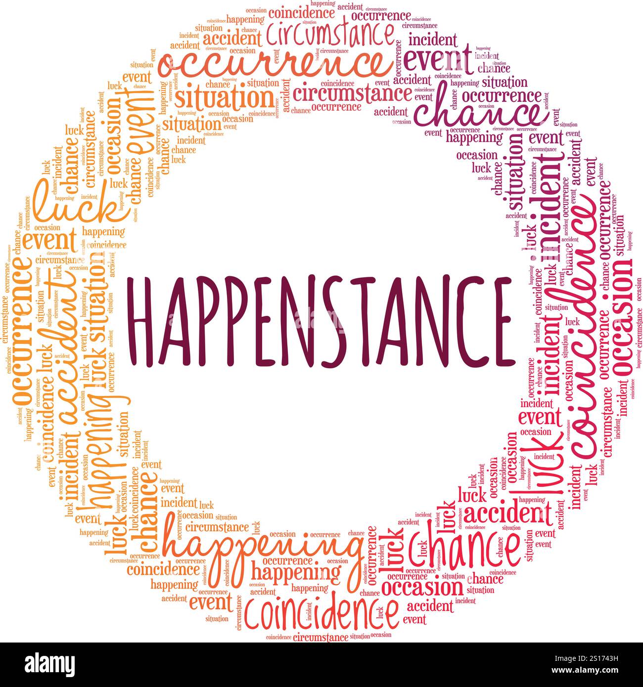 Happenstance word cloud conceptual design isolated on white background ...