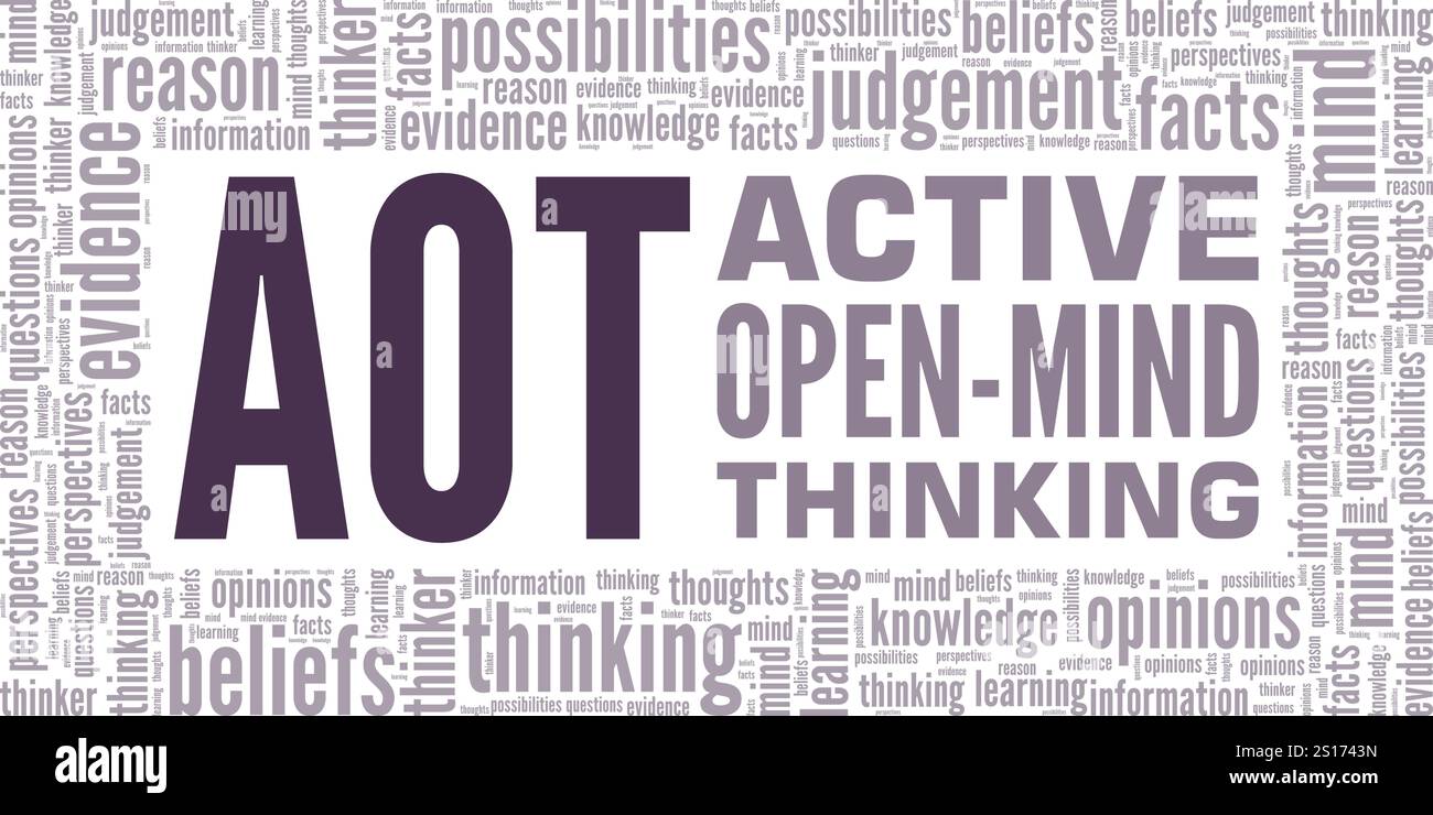 Active Open-Mind Thinking: Open-Mindedness word cloud conceptual design ...