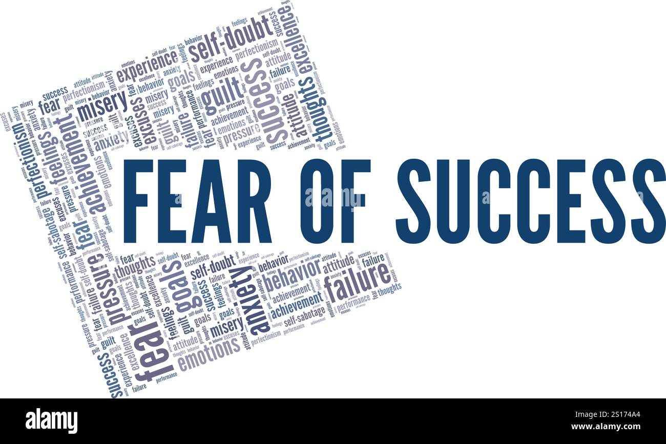 Fear of Success word cloud conceptual design isolated on white ...