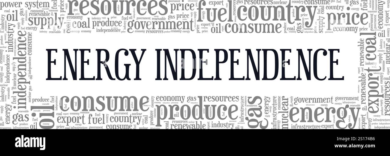 Energy Independence word cloud conceptual design isolated on white ...