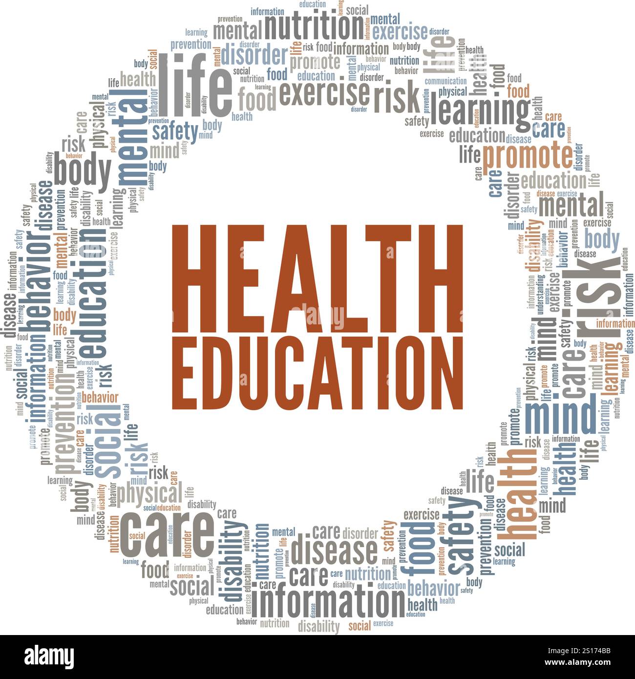 Health Education word cloud conceptual design isolated on white ...