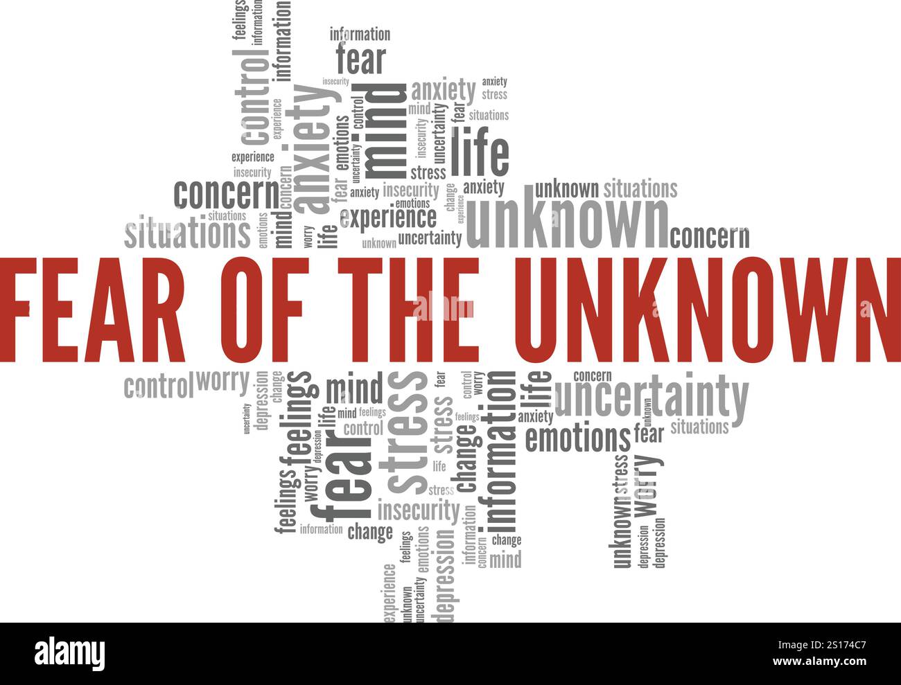 Fear of the Unknown word cloud conceptual design isolated on white background Stock Vector Image ...