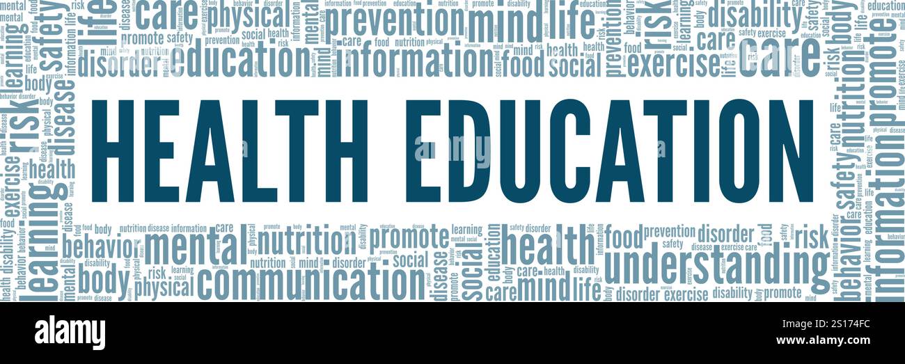 Health Education word cloud conceptual design isolated on white ...