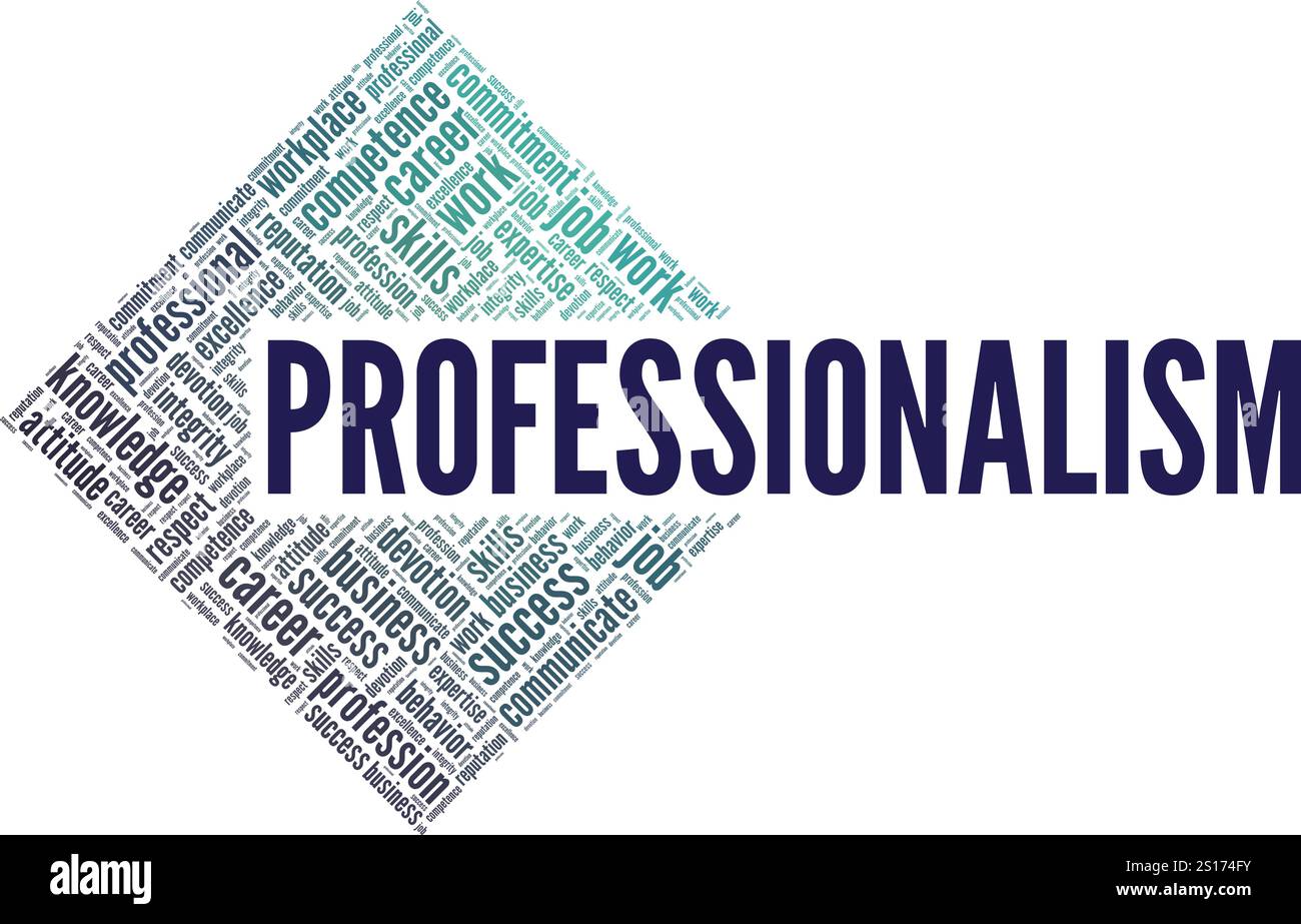 Professionalism word cloud conceptual design isolated on white ...