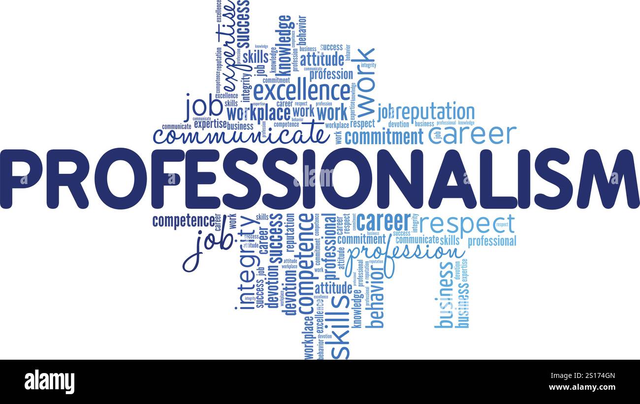 Professionalism word cloud conceptual design isolated on white ...