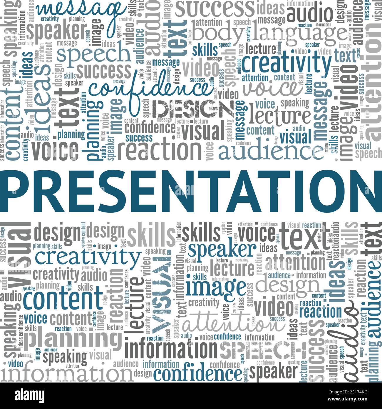 Presentation word cloud conceptual design isolated on white background ...