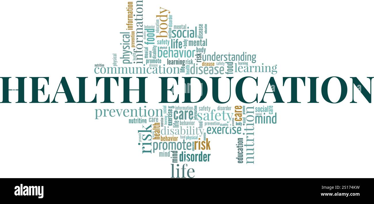 Health Education word cloud conceptual design isolated on white ...