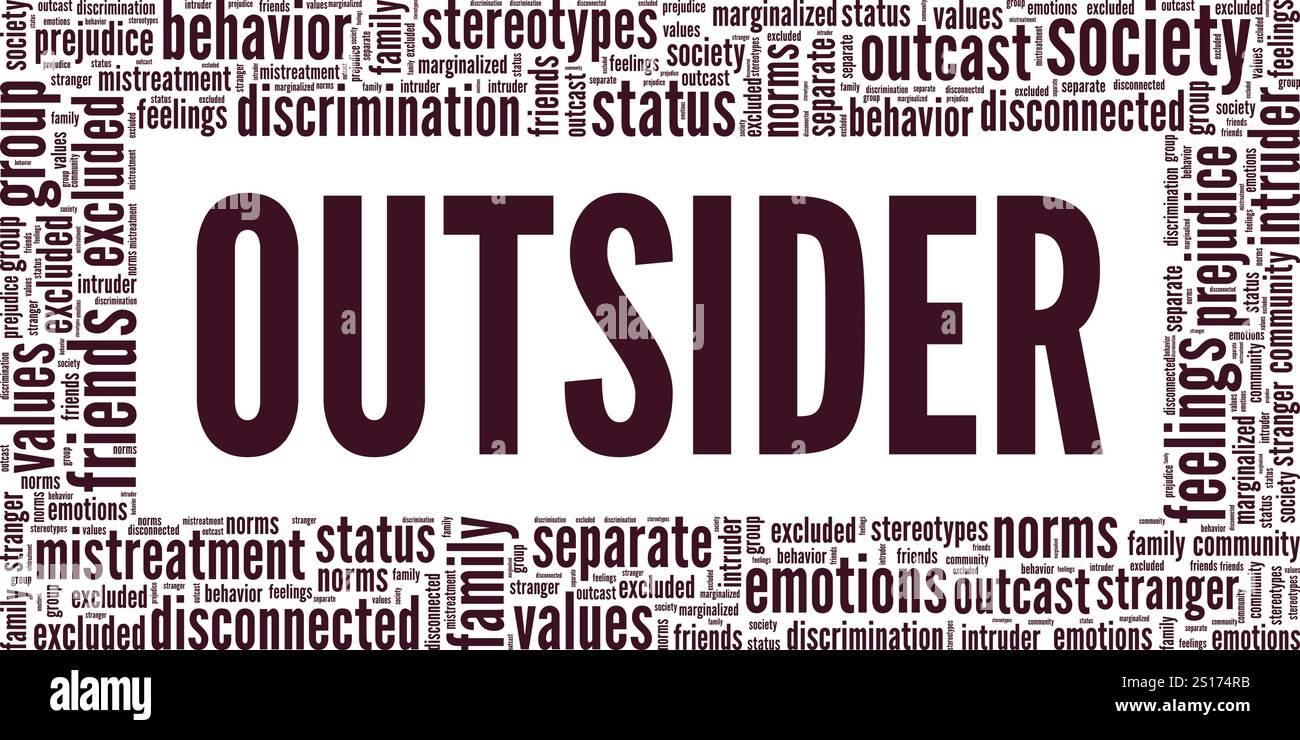 Outsider word cloud conceptual design isolated on white background ...