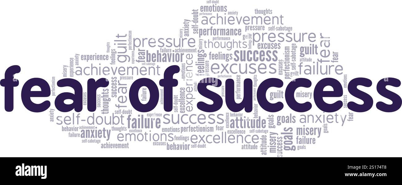 Fear of Success word cloud conceptual design isolated on white ...