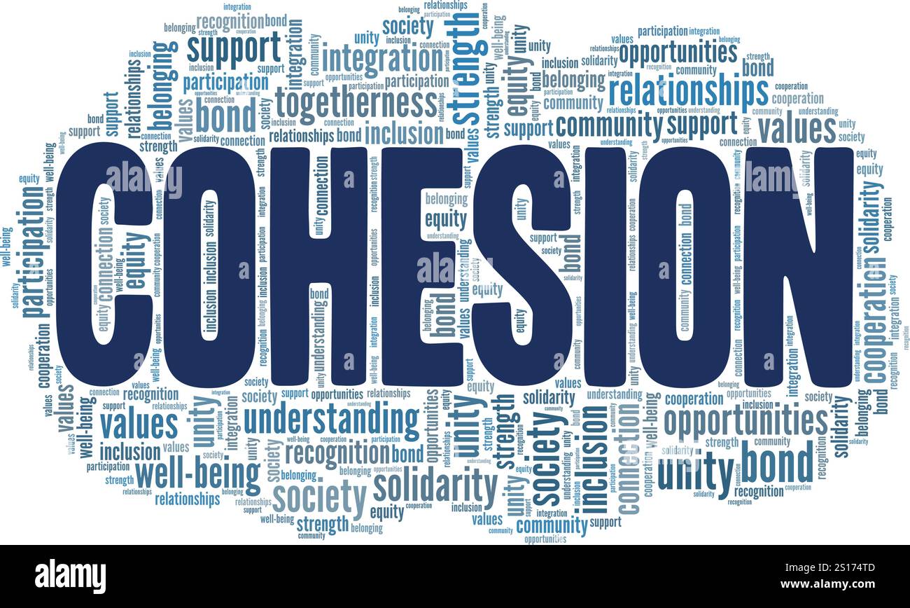 Social Cohesion word cloud conceptual design isolated on white ...