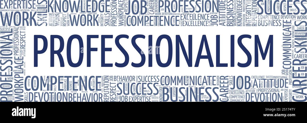 Professionalism word cloud conceptual design isolated on white ...