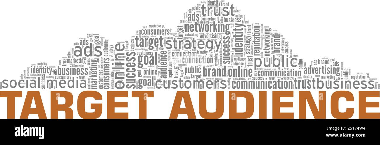 Target Audience word cloud conceptual design isolated on white ...