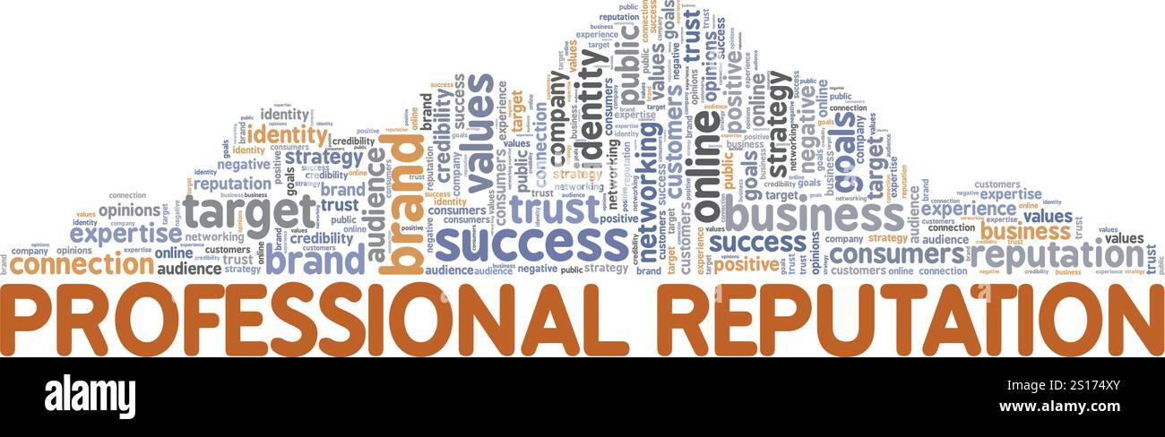 Professional Reputation word cloud conceptual design isolated on white ...