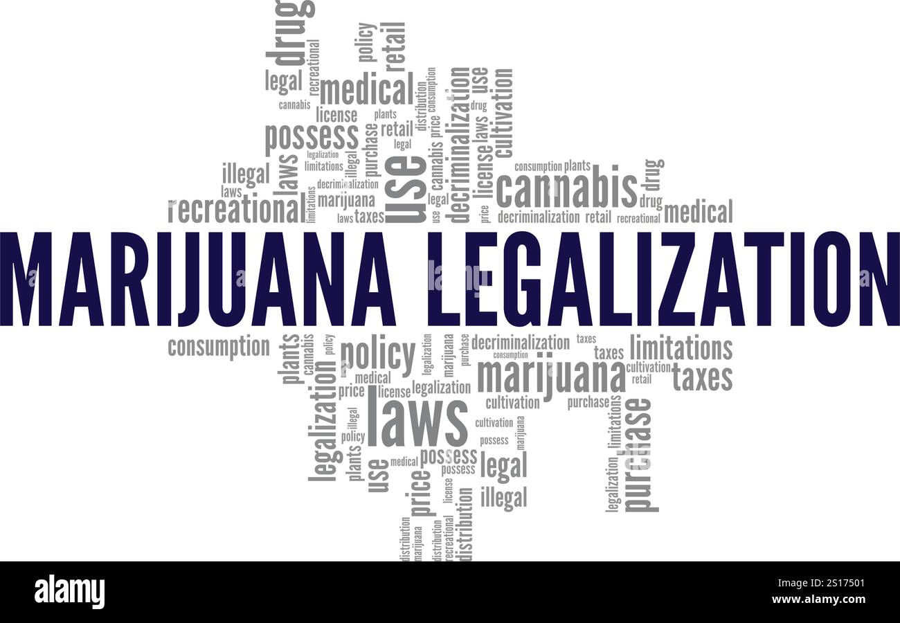 Marijuana Legalization word cloud conceptual design isolated on white ...