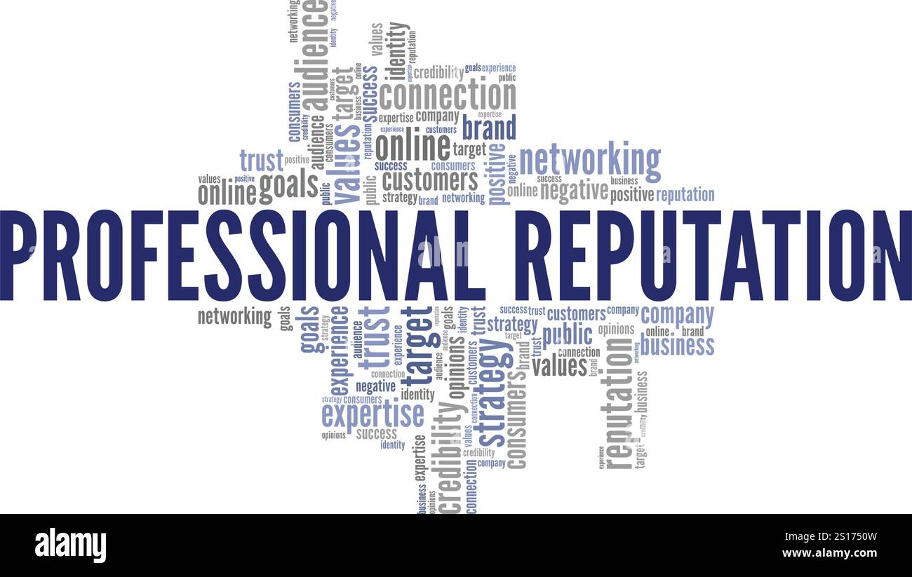 Professional Reputation word cloud conceptual design isolated on white ...