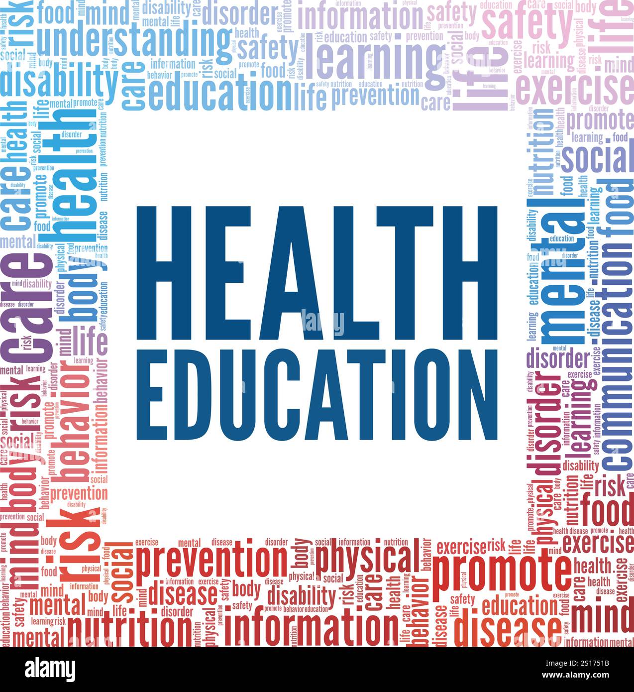 Health Education word cloud conceptual design isolated on white ...
