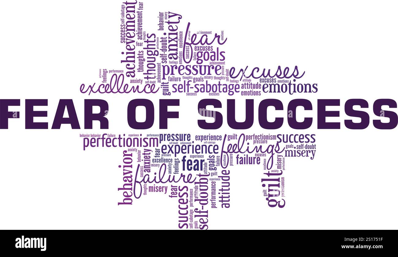 Fear of Success word cloud conceptual design isolated on white ...