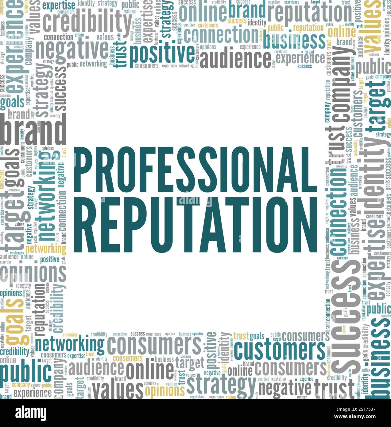 Professional Reputation word cloud conceptual design isolated on white ...