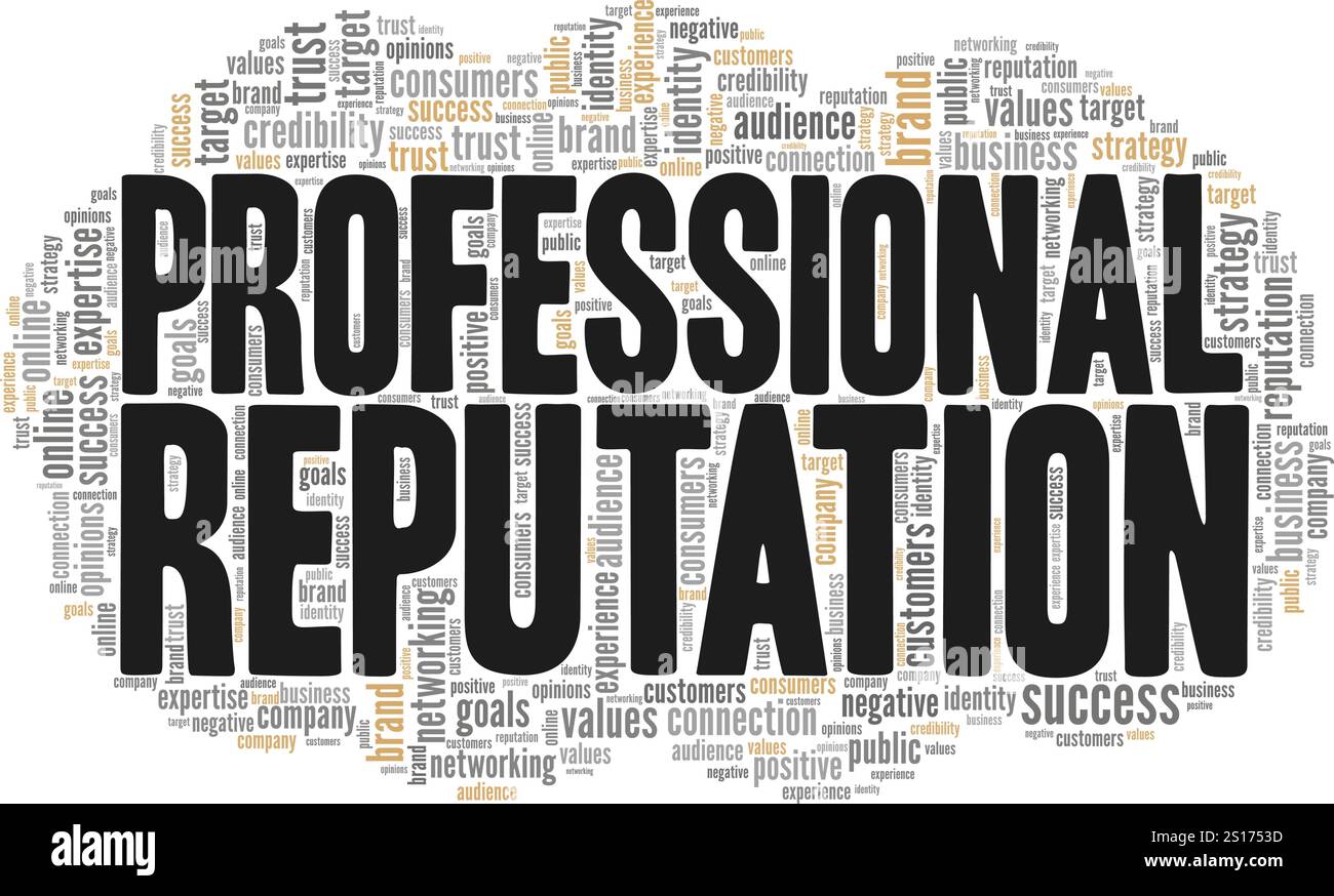 Professional Reputation word cloud conceptual design isolated on white ...