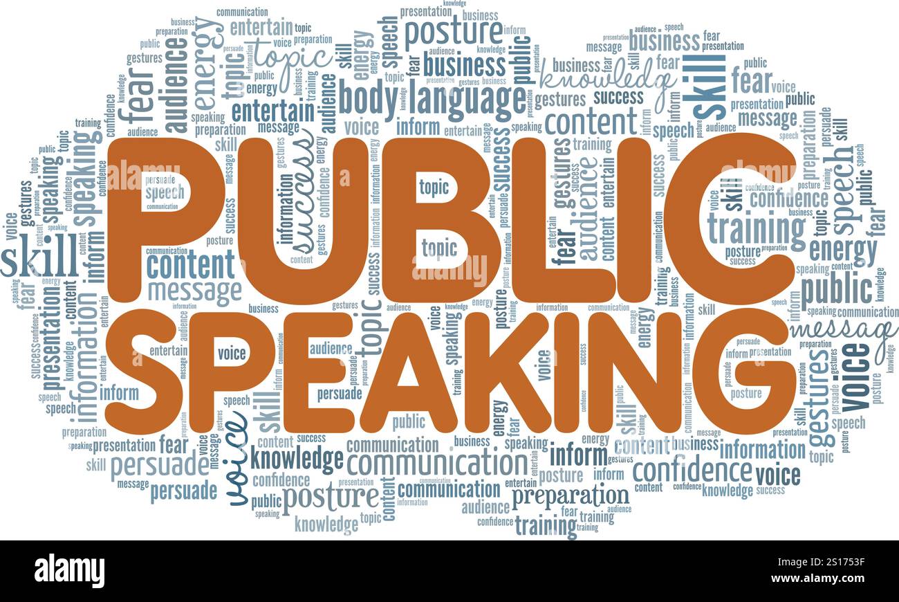 Public Speaking word cloud conceptual design isolated on white background Stock Vector Image ...