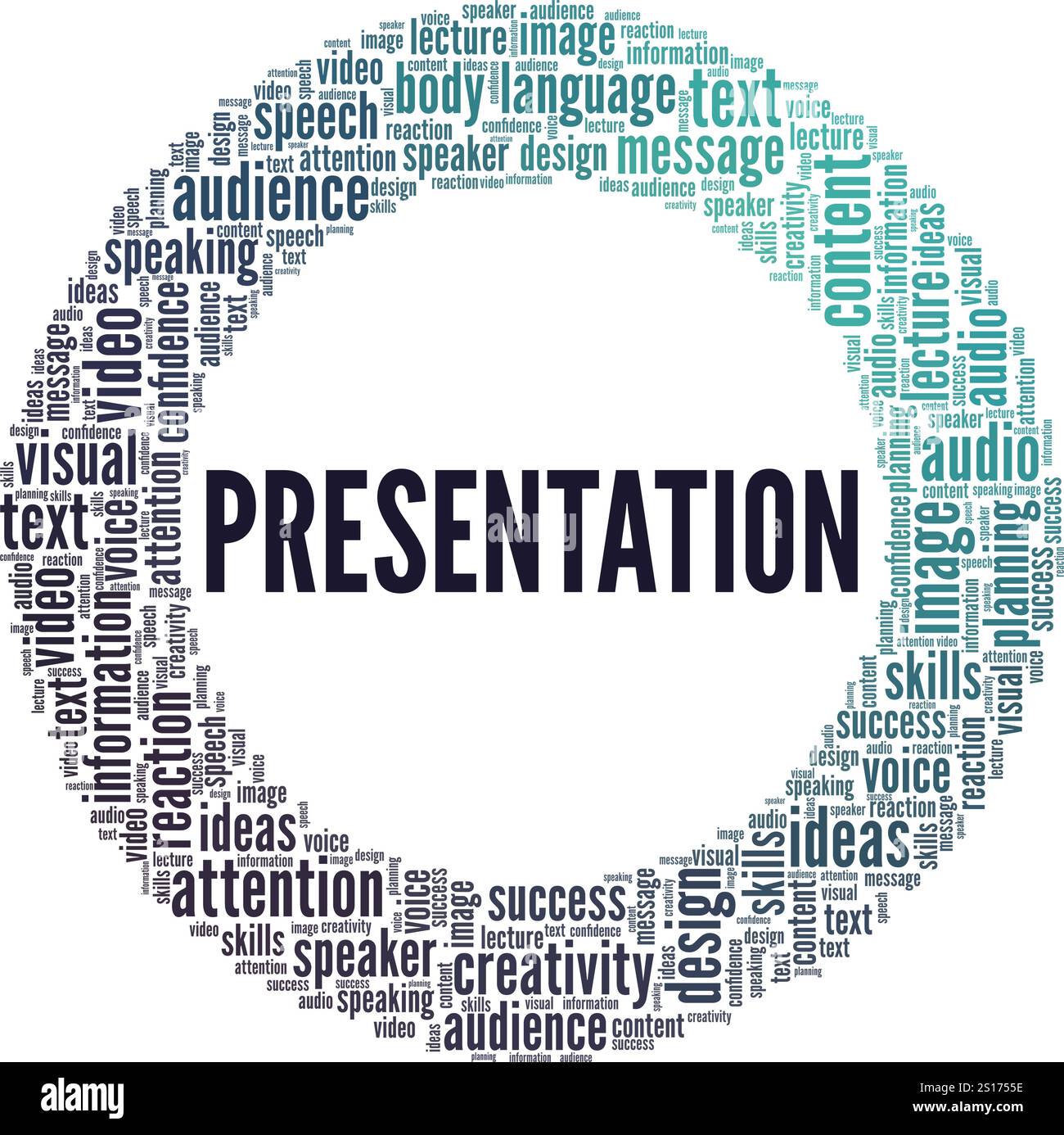 Presentation word cloud conceptual design isolated on white background ...