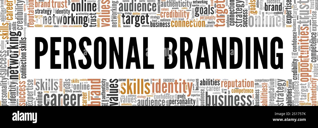 Personal Branding word cloud conceptual design isolated on white ...