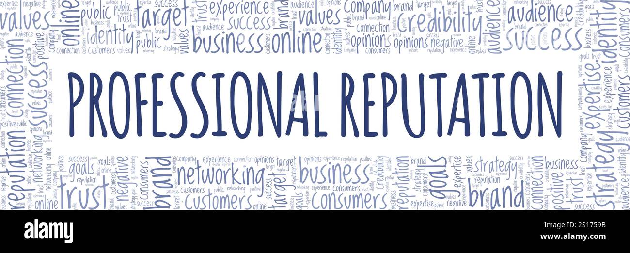 Professional Reputation word cloud conceptual design isolated on white ...