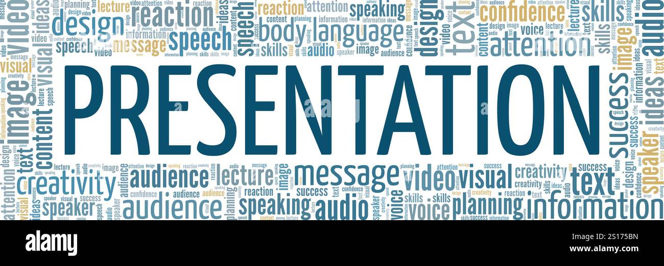 Presentation word cloud conceptual design isolated on white background ...