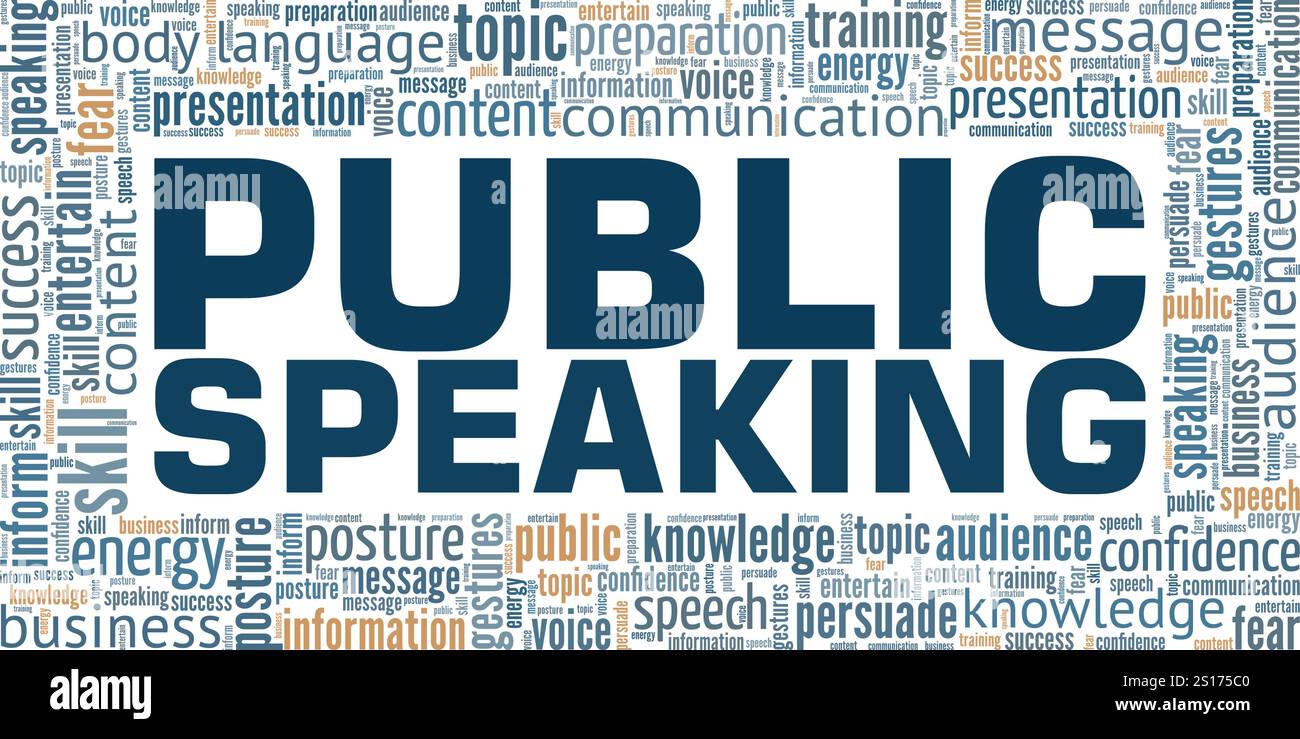 Public Speaking word cloud conceptual design isolated on white ...