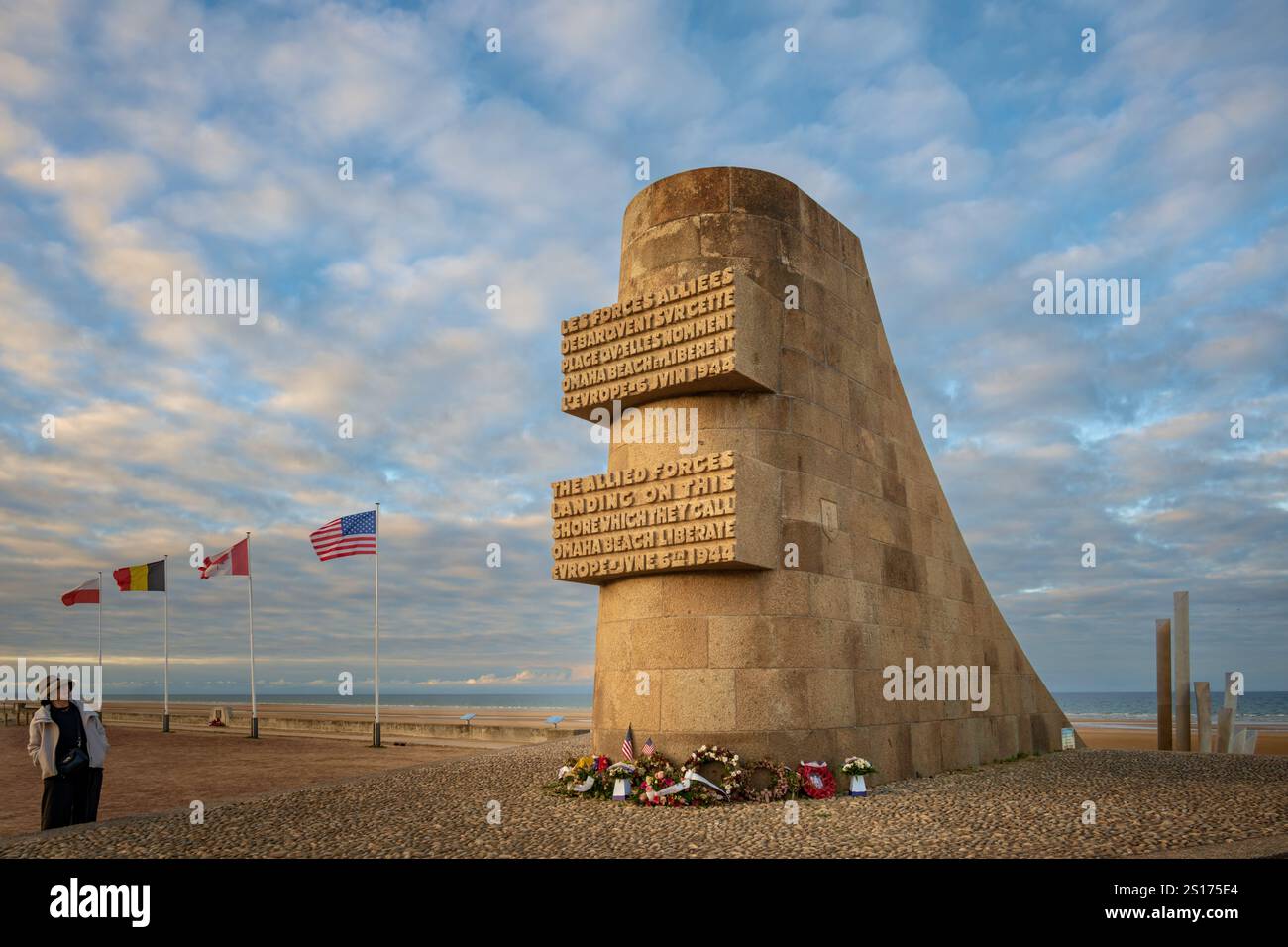 Omaha Beach Signal Memorial, Normandy, France Stock Photo - Alamy