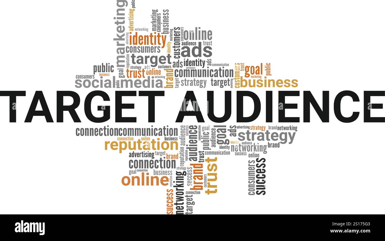 Target Audience word cloud conceptual design isolated on white ...