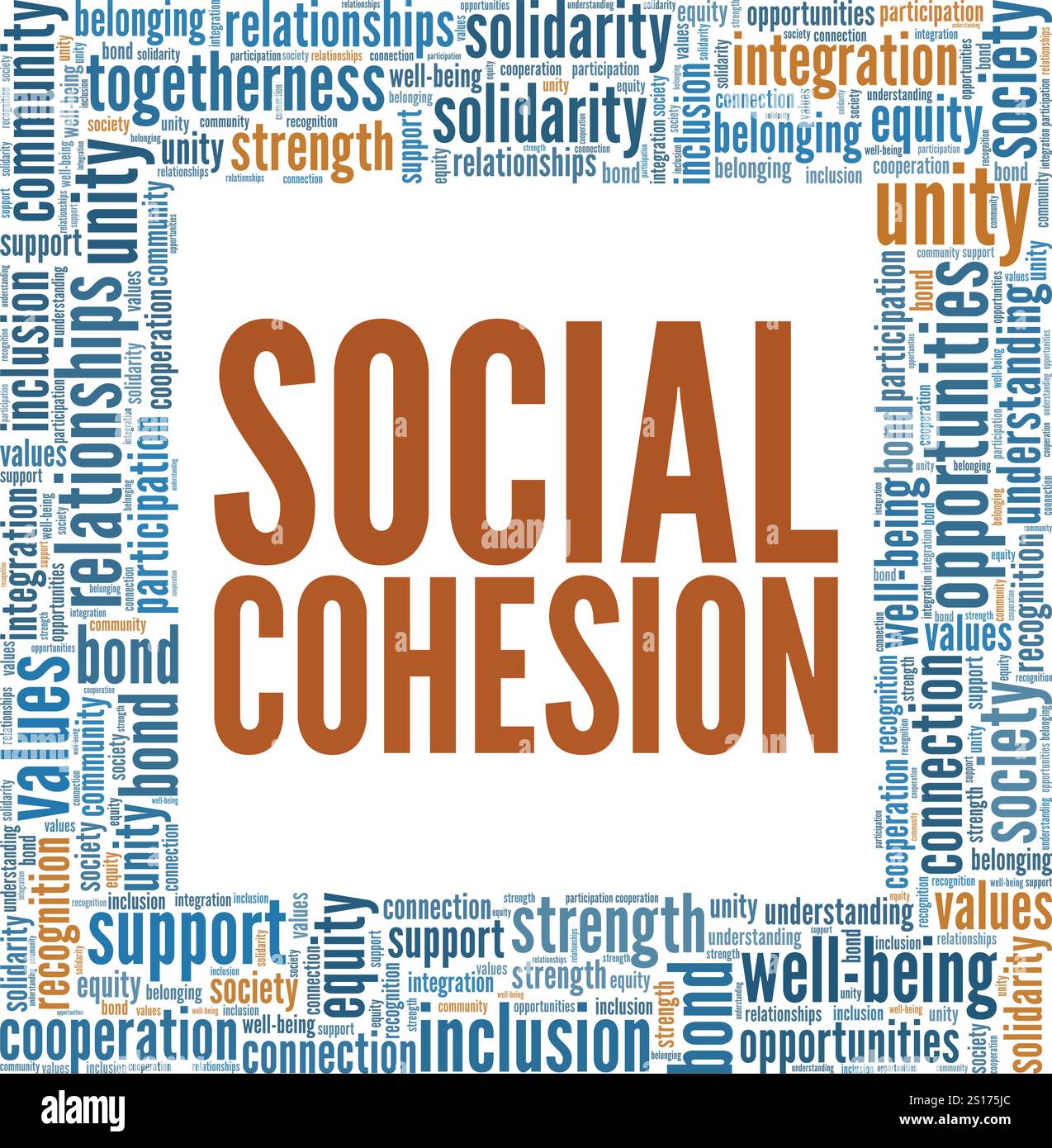 Social Cohesion word cloud conceptual design isolated on white ...