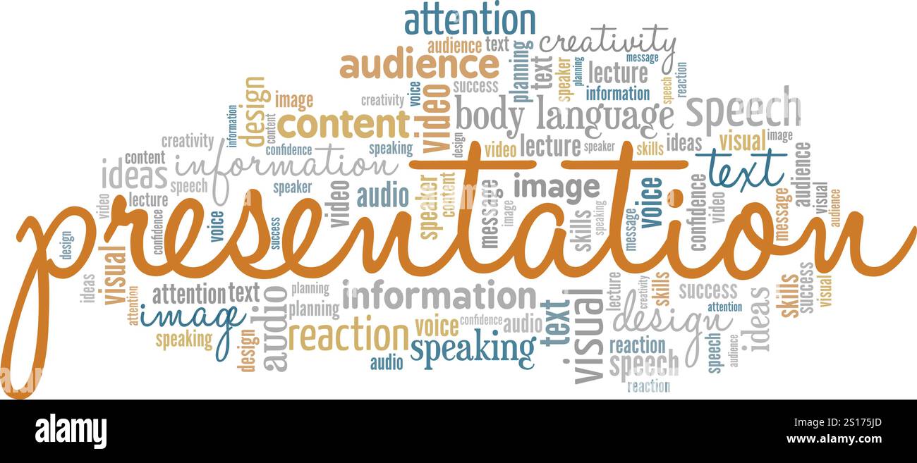 Presentation word cloud conceptual design isolated on white background ...
