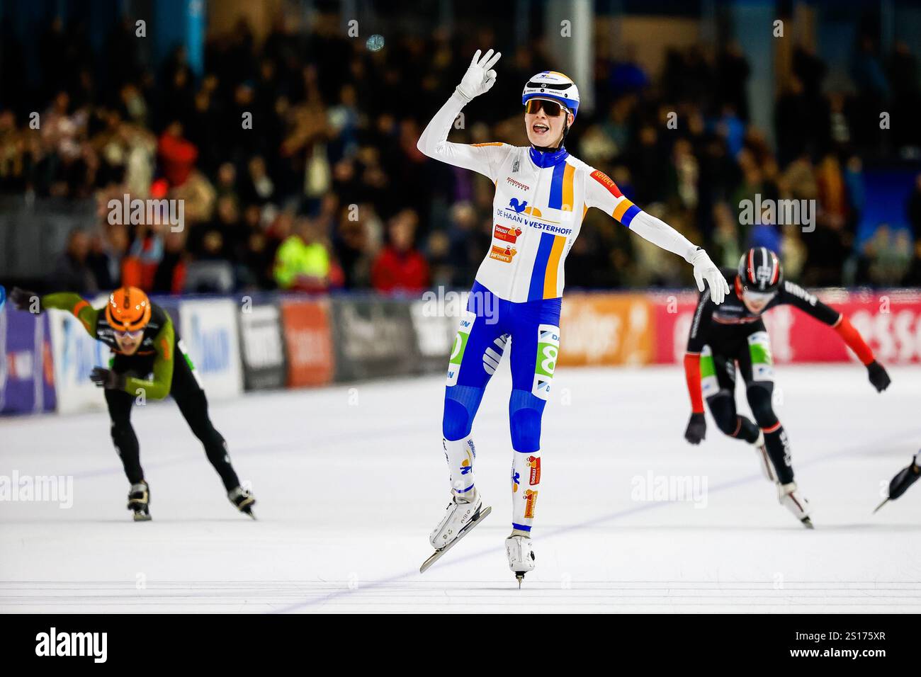 HEERENVEEN - Christian Haasjes wins the Dutch marathon speed skating ...