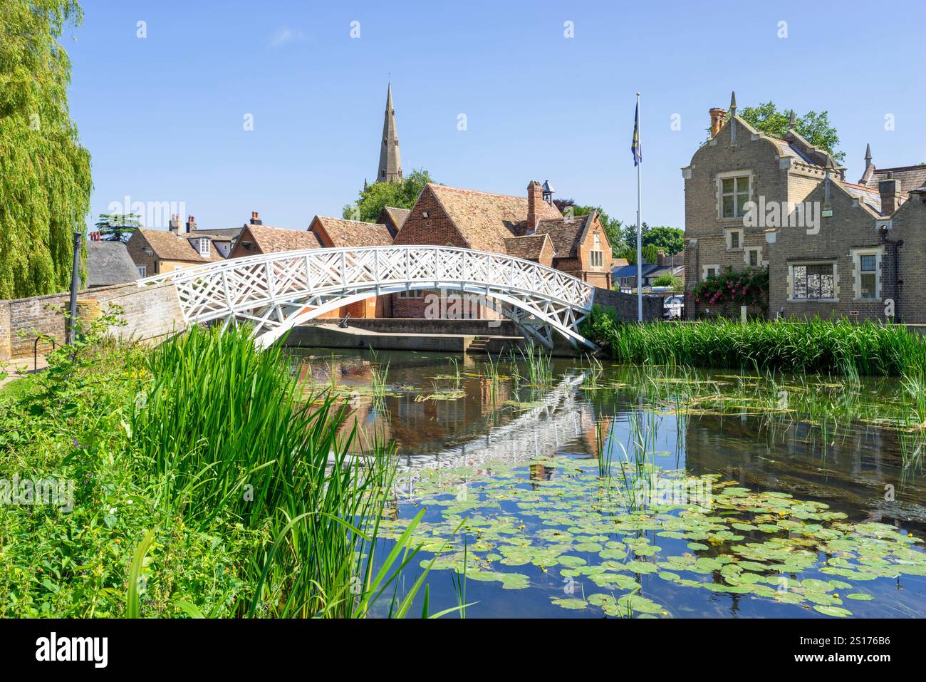 Godmanchester Cambridgeshire Chinese Bridge over the River great Ouse ...
