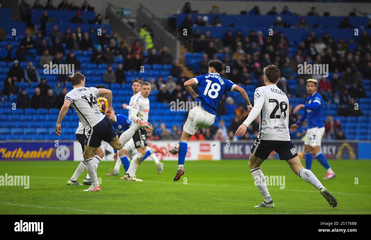 1st January 2025; Cardiff City Stadium, Cardiff, Wales; EFL ...