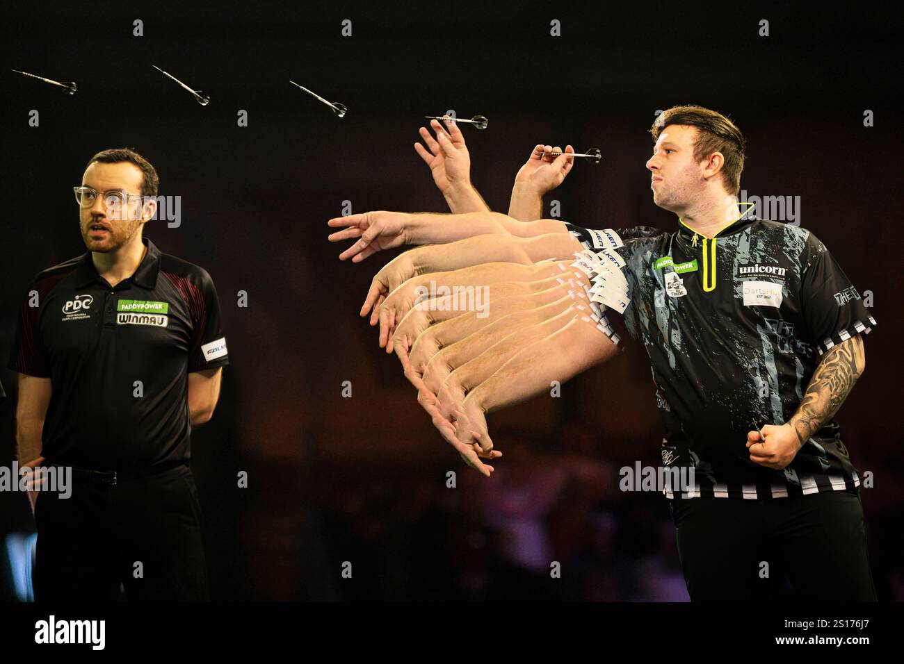 Alexandra Palace, London, UK. 1st Jan, 2025. 2024/25 PDC Paddy Power ...