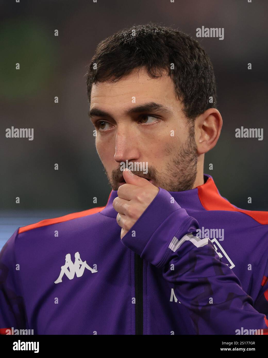 Turin, Italy. 29th Dec, 2024. Danilo Cataldi of ACF Fiorentina reacts ...