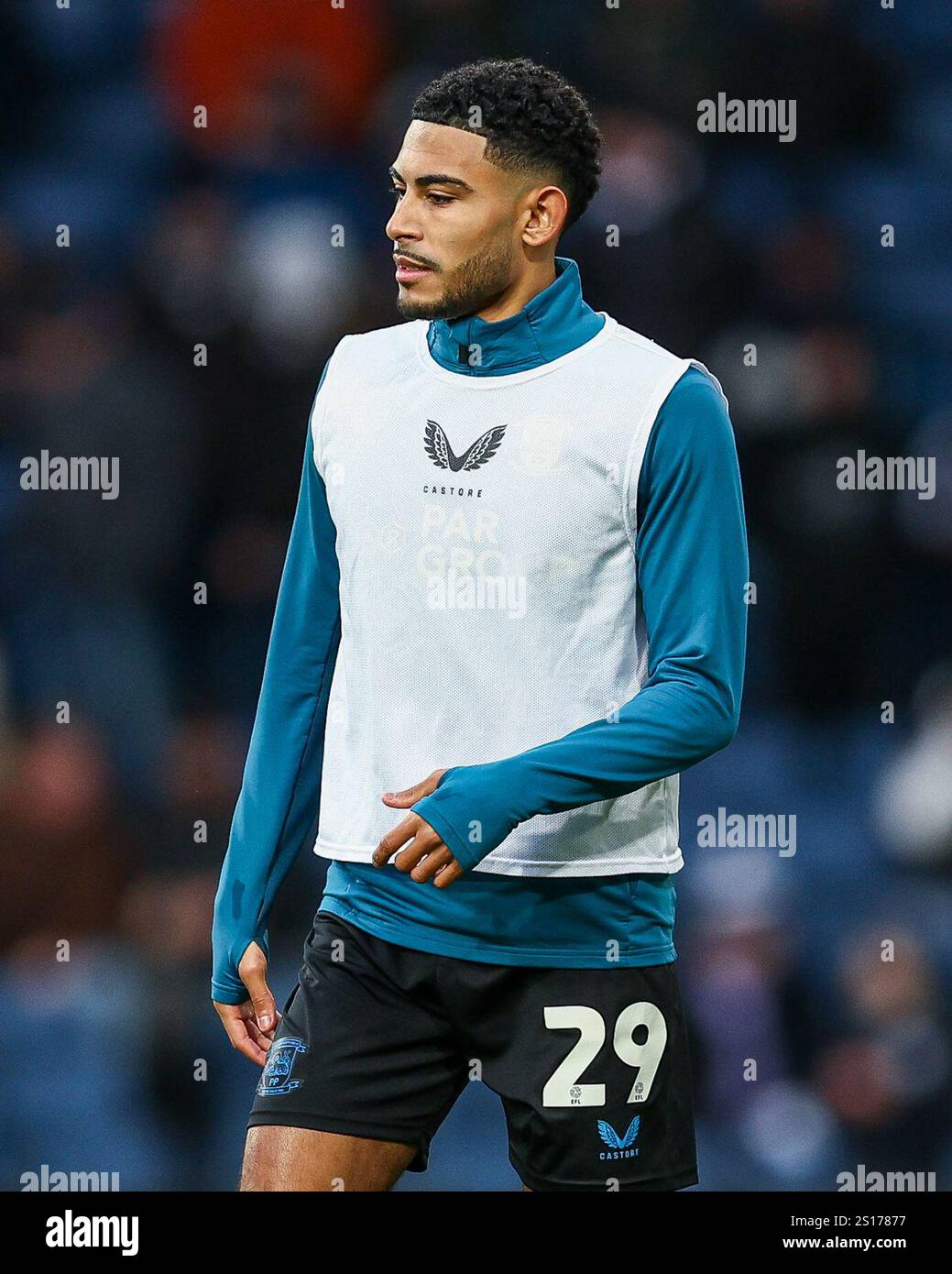 #29, Kaine Kesler Hayden of Preston at warm up during the Sky Bet ...